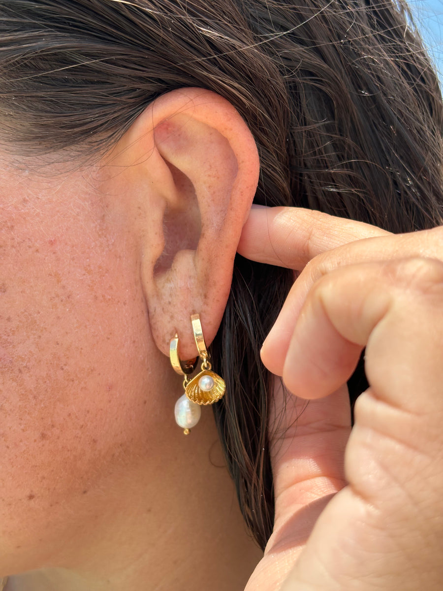 Clam Shell Earrings – Coastline Color
